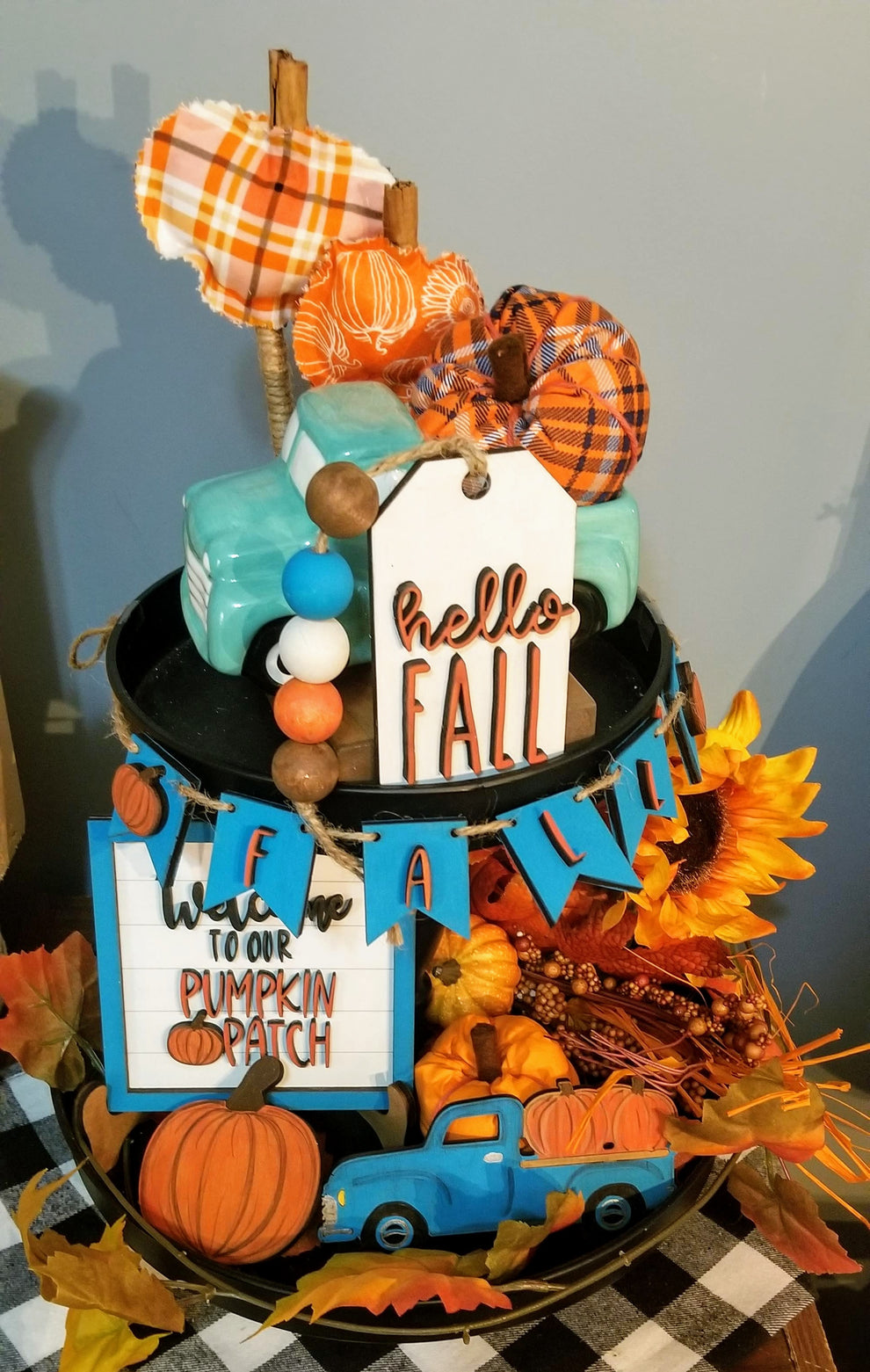 Pumpkin Patch Fall Tiered Tray Set – Hawg Wild Designs